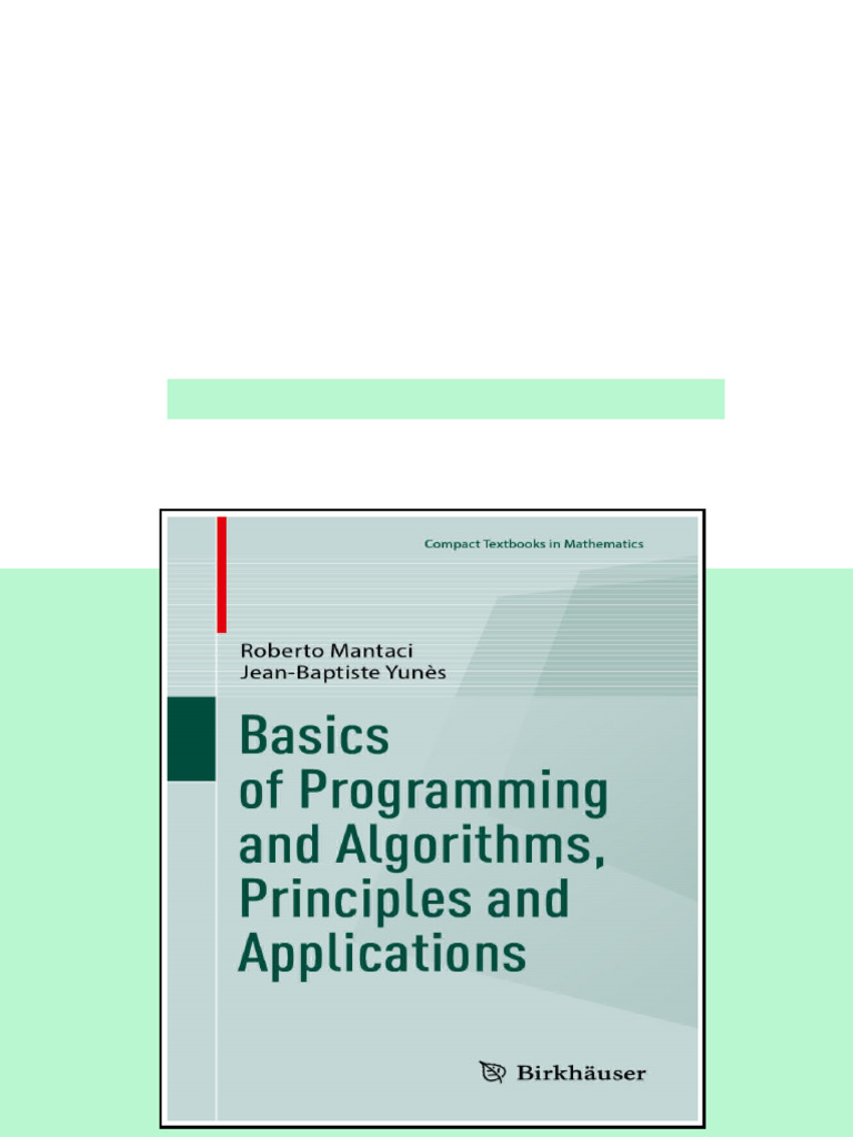 (Ebook) Basics of Programming and Algorithms, Principles and ...