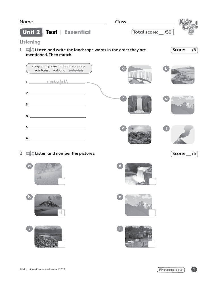 Essential Landscape Vocabulary Test | PDF | Glacier | Earth Sciences