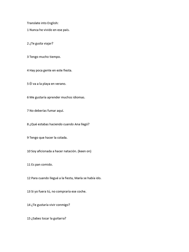 English All Level Sentences 2 | PDF