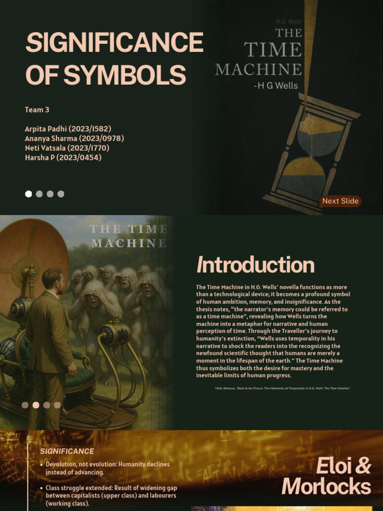 Symbols of Humanity in H.G. Wells' Time Machine | PDF | The Time ...