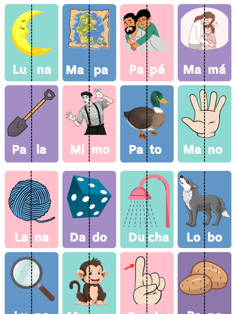 Tarjetas de Silabas | PDF