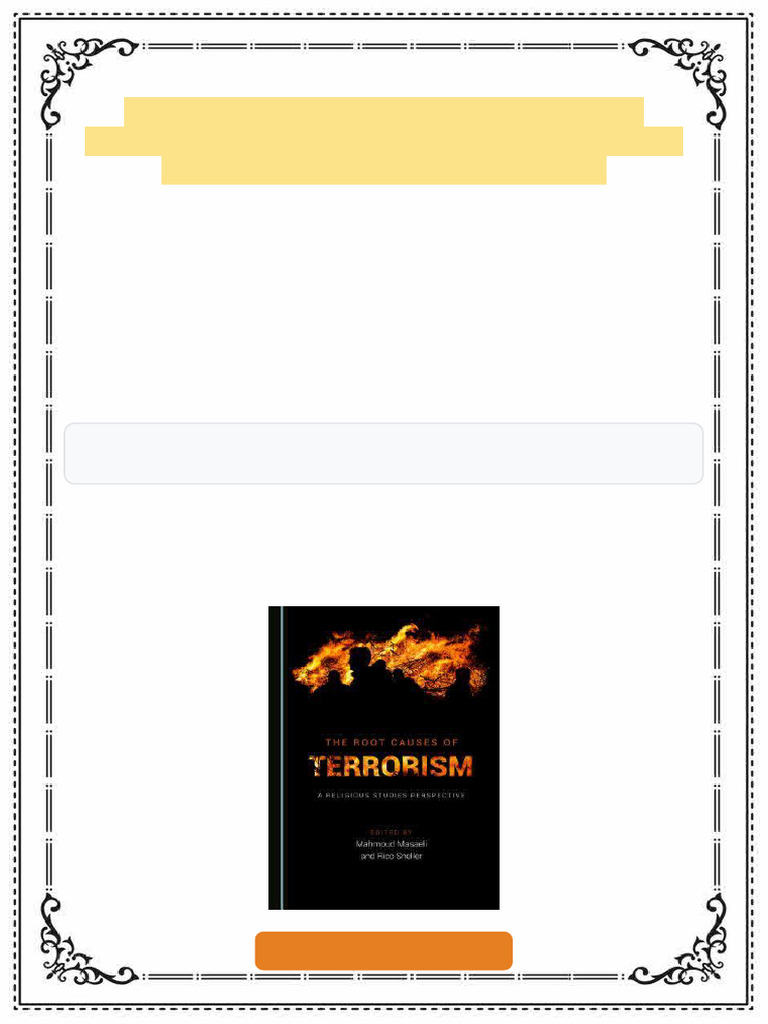 The Root Causes of Terrorism A Religious Studies Perspective Mahmoud ...