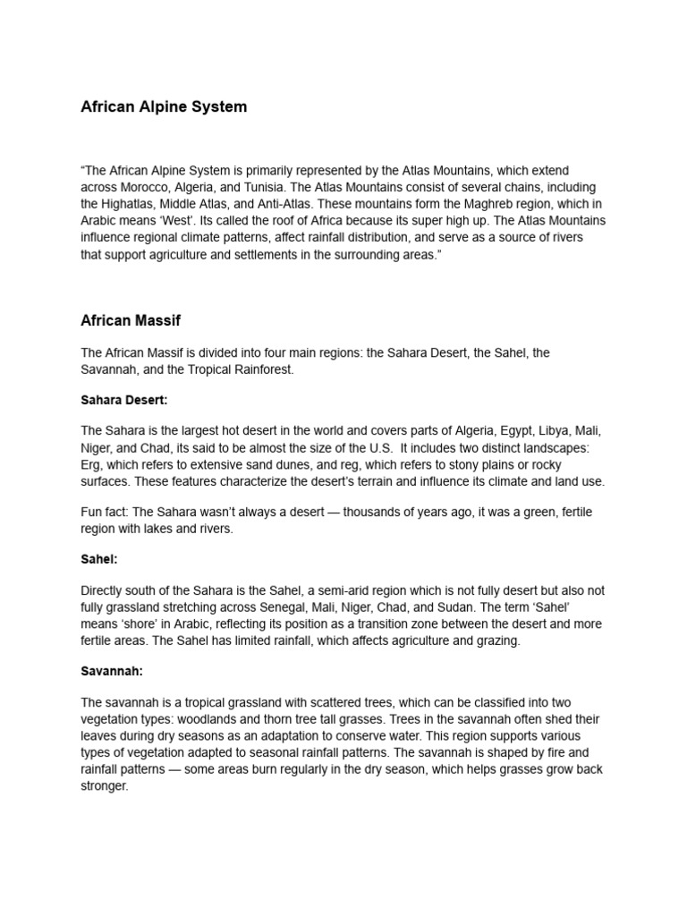 Geo Assignment | PDF | Sahara | Desert