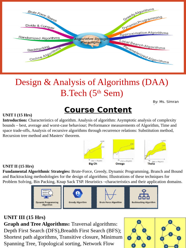 Design and Analysis of Algorithms Course | PDF | Time Complexity ...