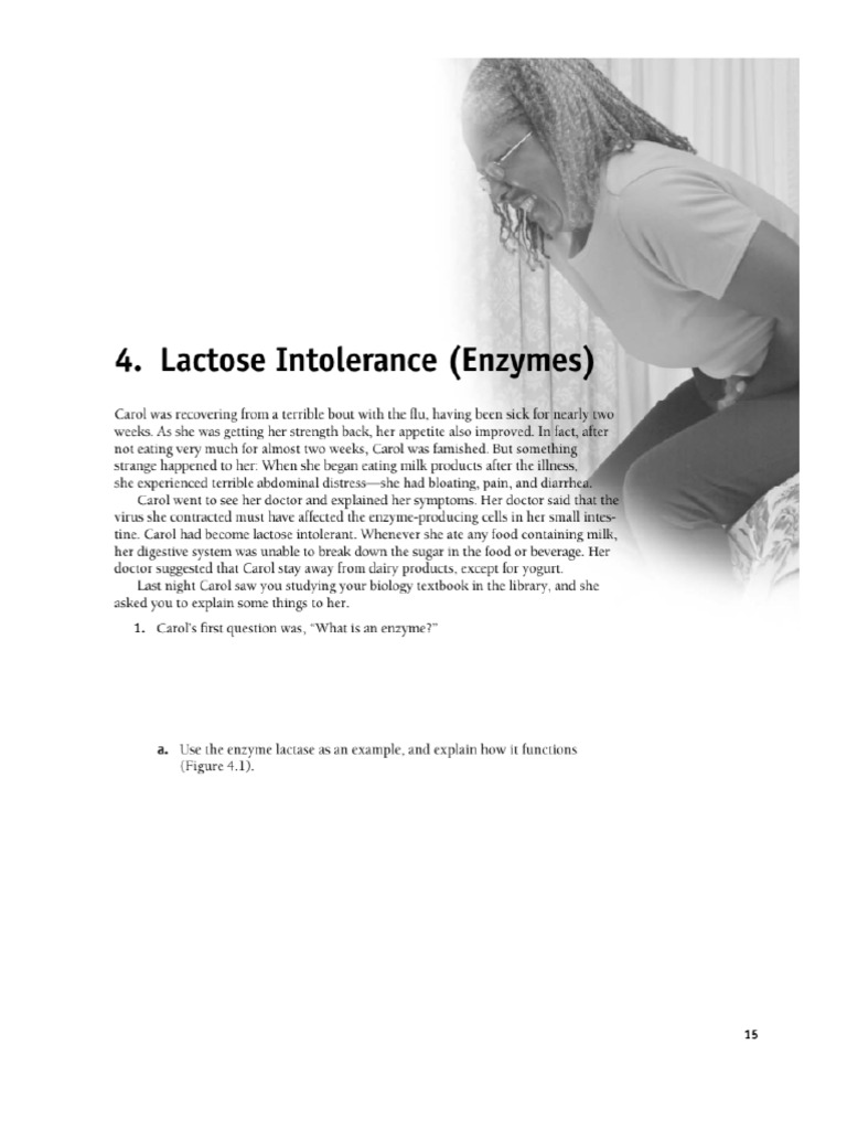 Case Study Lactose Intolerance (Enzymes | PDF
