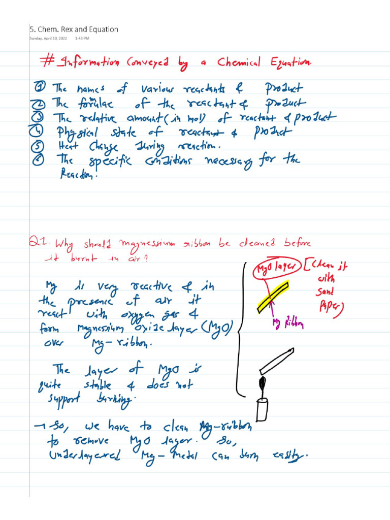 5. Balancing of Chemical Reaction | PDF