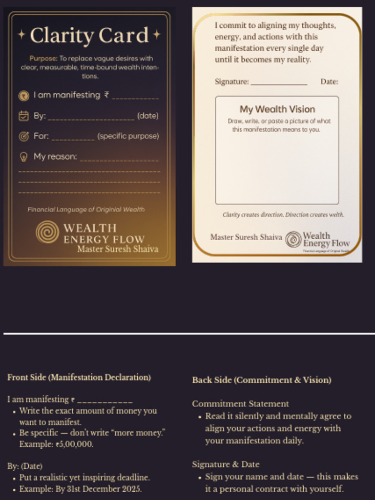 3 Day Wealth Energy Flow | PDF