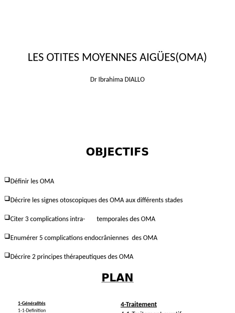 Comprendre l'otite moyenne aiguë (OMA) | PDF | Maladies et troubles ...