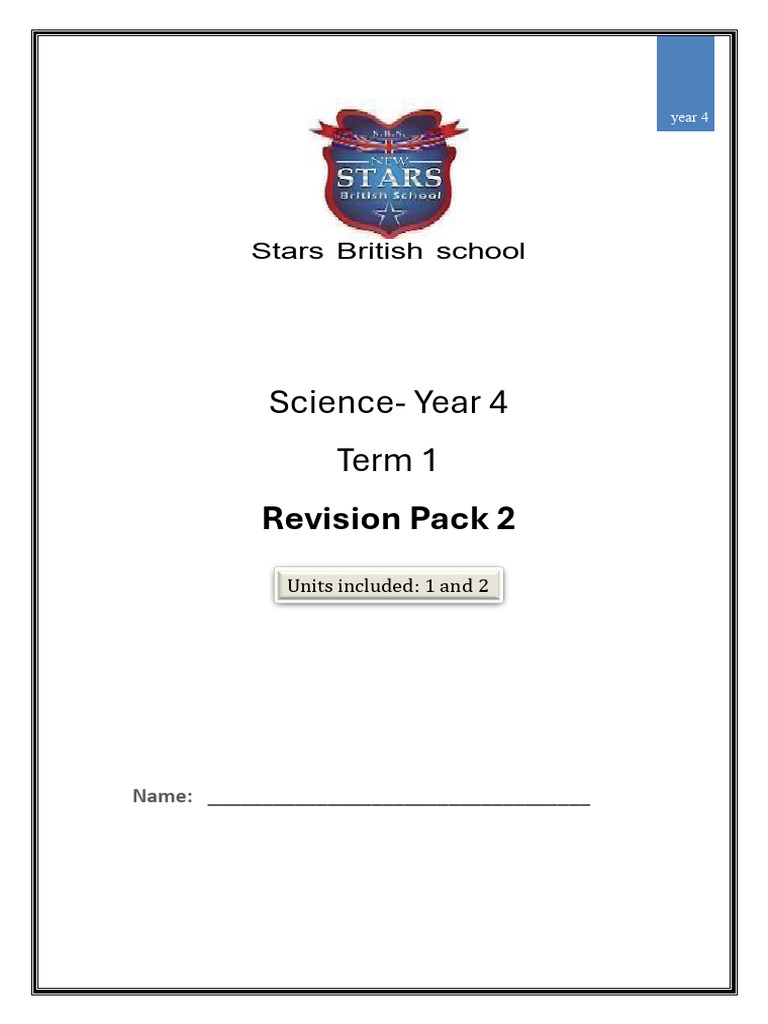Revision2 Term1 Science Year 4 | PDF