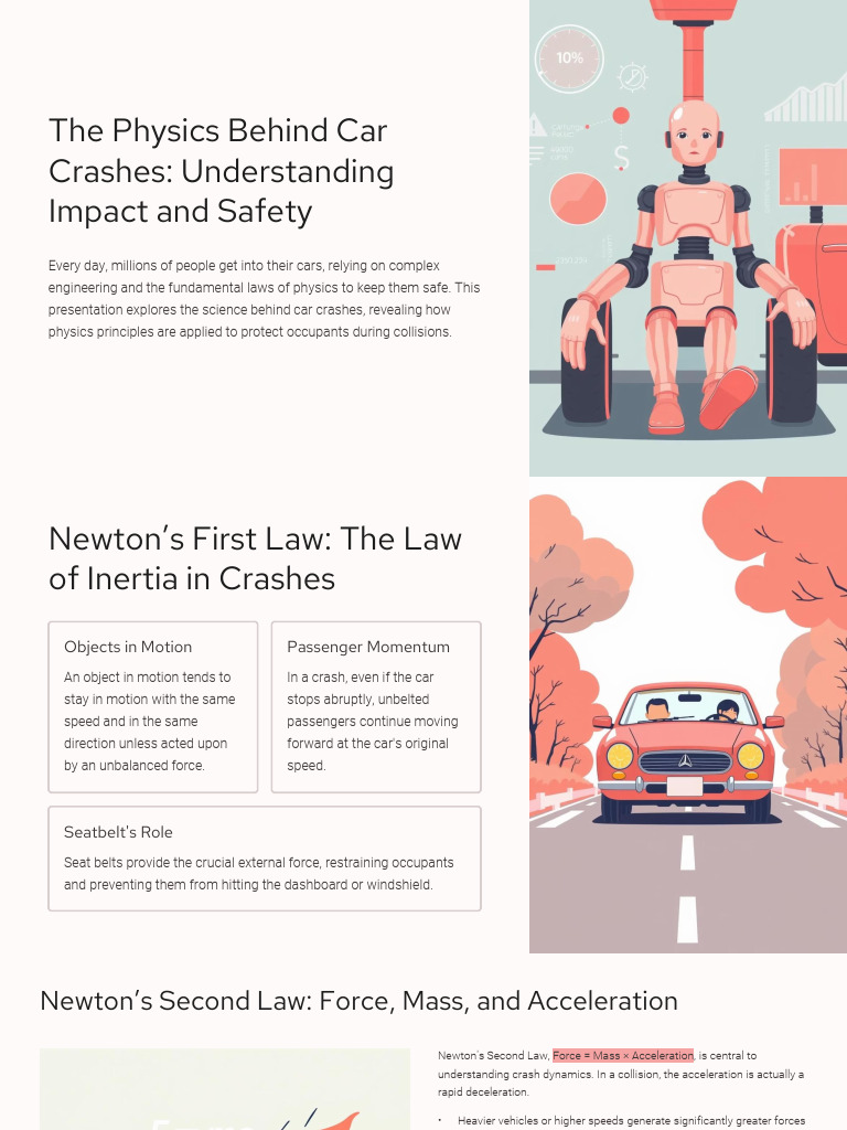 The Physics Behind Car Crashes Understanding Impact and Safety | PDF ...