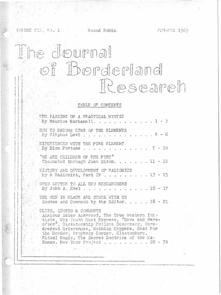 Journal - of - Borderland - Research - v25 - n1 Jan-Feb - 1969 | PDF ...