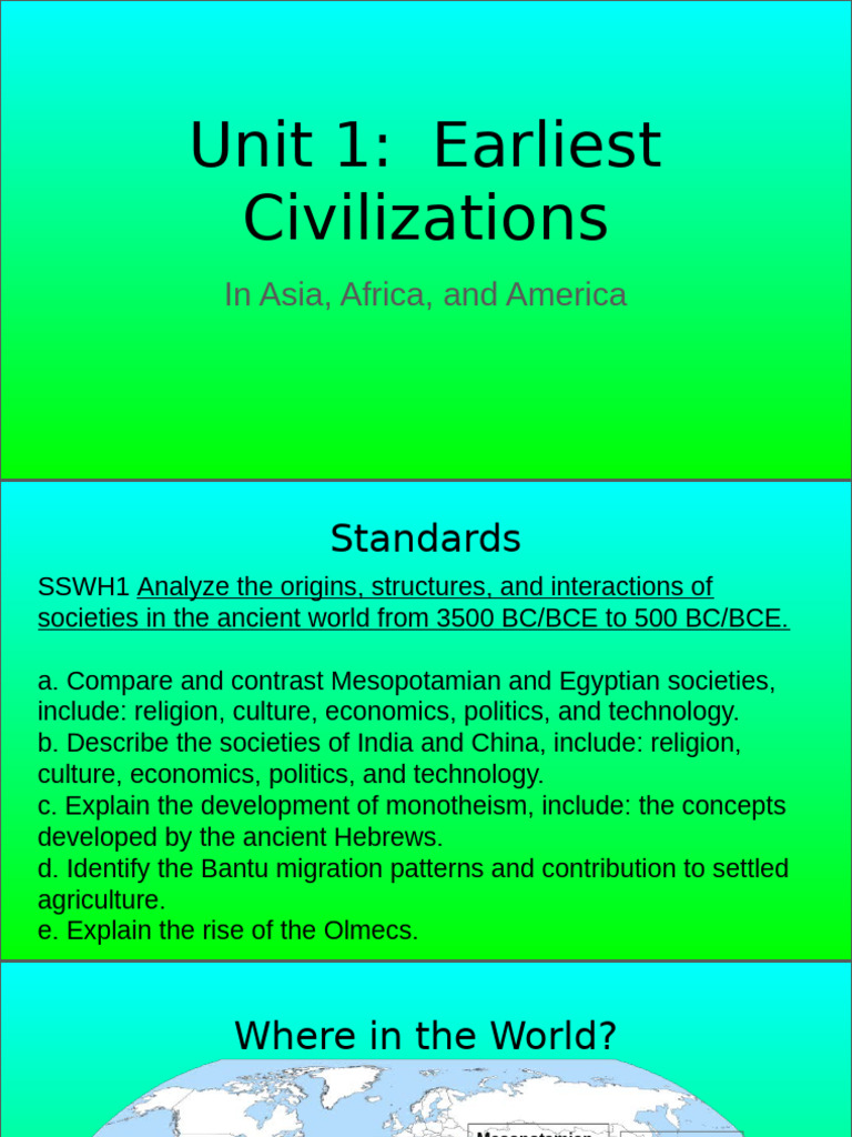 Unit 1 Earliest Civilizations | PDF | Ancient History | Mesopotamia