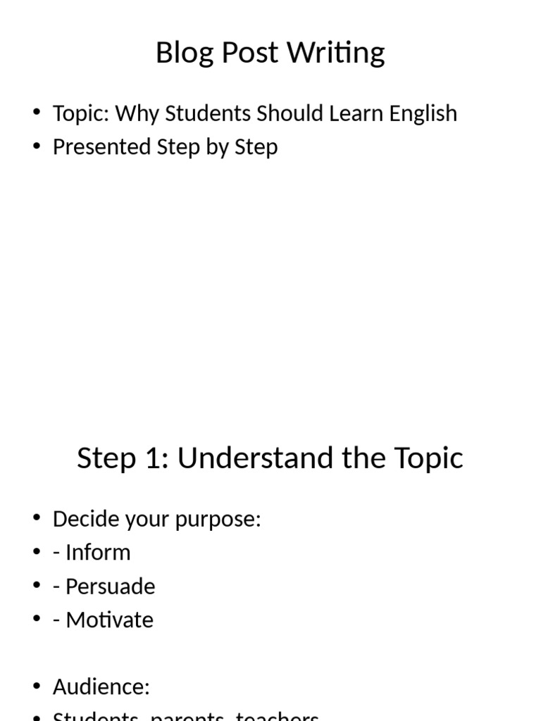 Why Students Learn English Blog Step by Step | PDF
