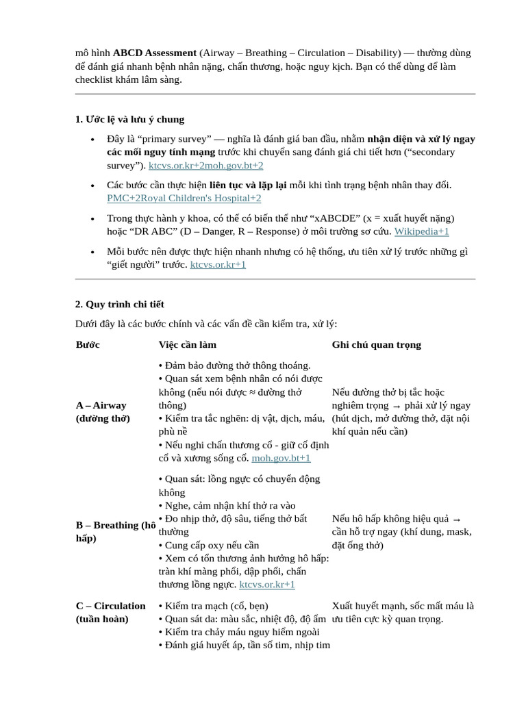 Mô Hình ABCD Assessment | PDF