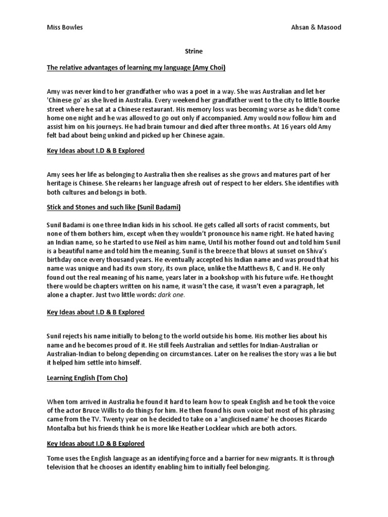 Strine The Relative Advantages of Learning My Language (Amy Choi) | PDF ...