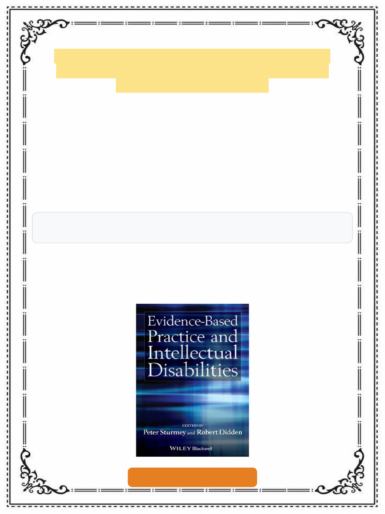 Evidence Based Practice and Intellectual Disabilities 1st Edition ...