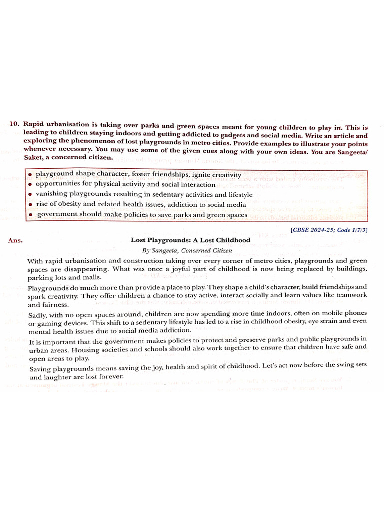 Class 12 Creative Writing Tasks | PDF