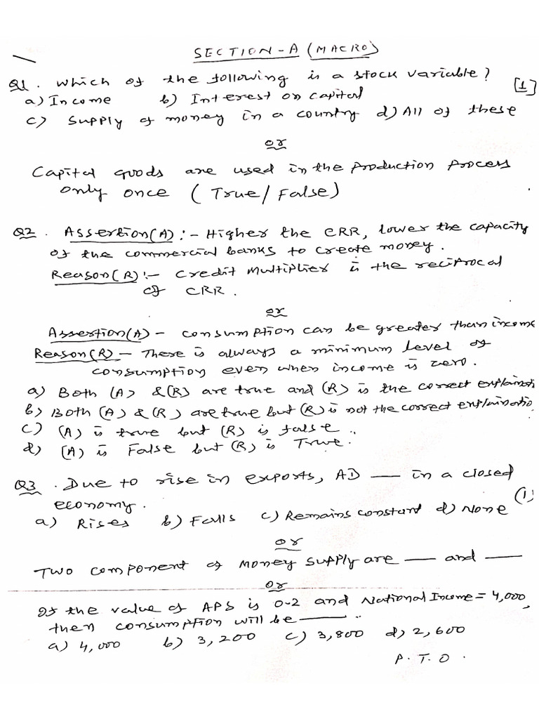 Eco Practice Paper | PDF
