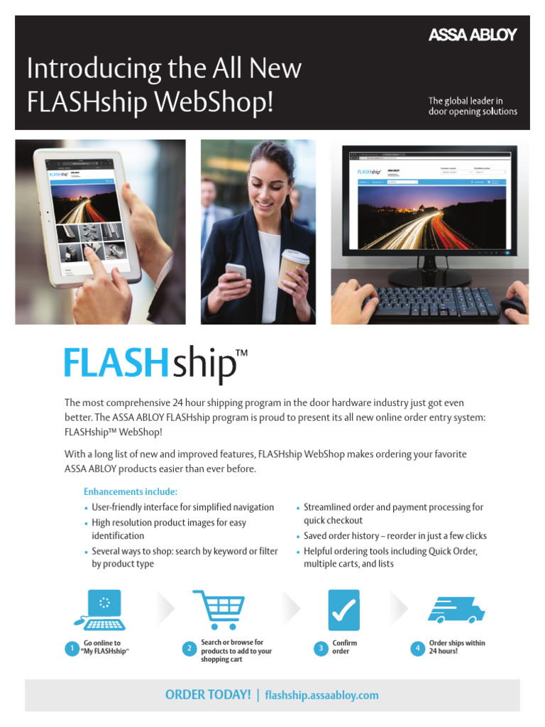 ASSA ABLOY FLASHship WebShop Launch | PDF | Online Shopping