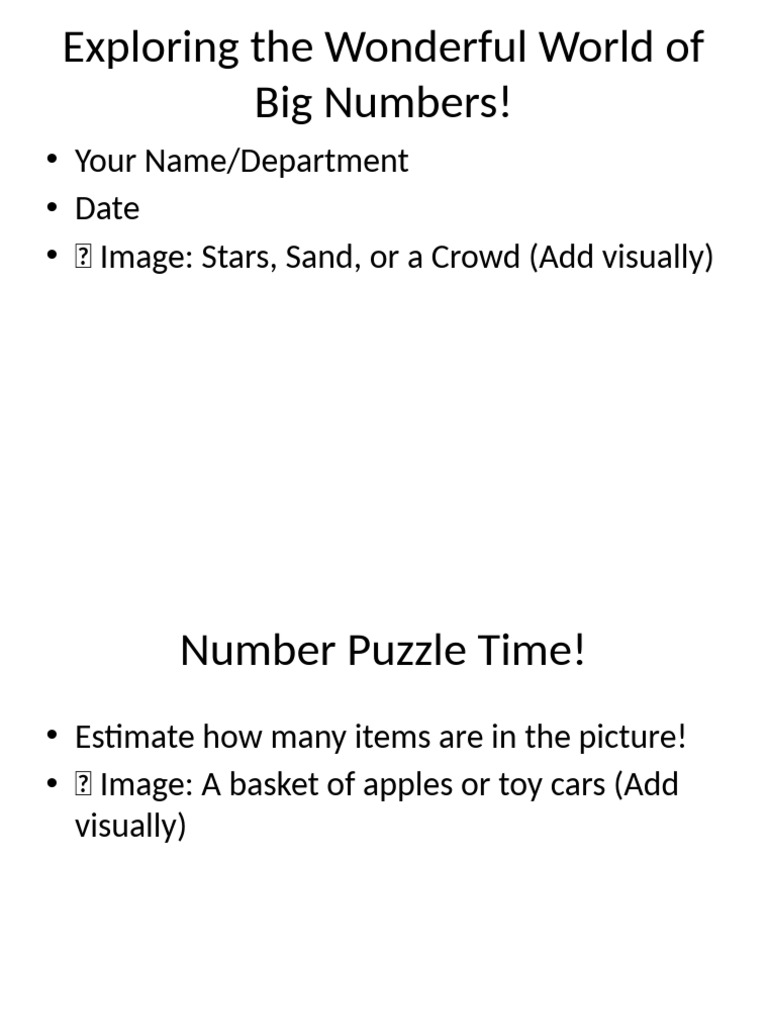 Understanding Big Numbers for Kids | PDF