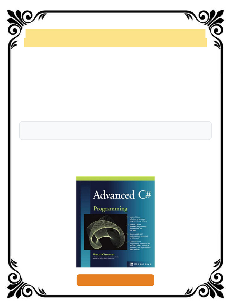 Advanced C Programming 1st Edition Paul Kimmel ebook original pdf | PDF ...
