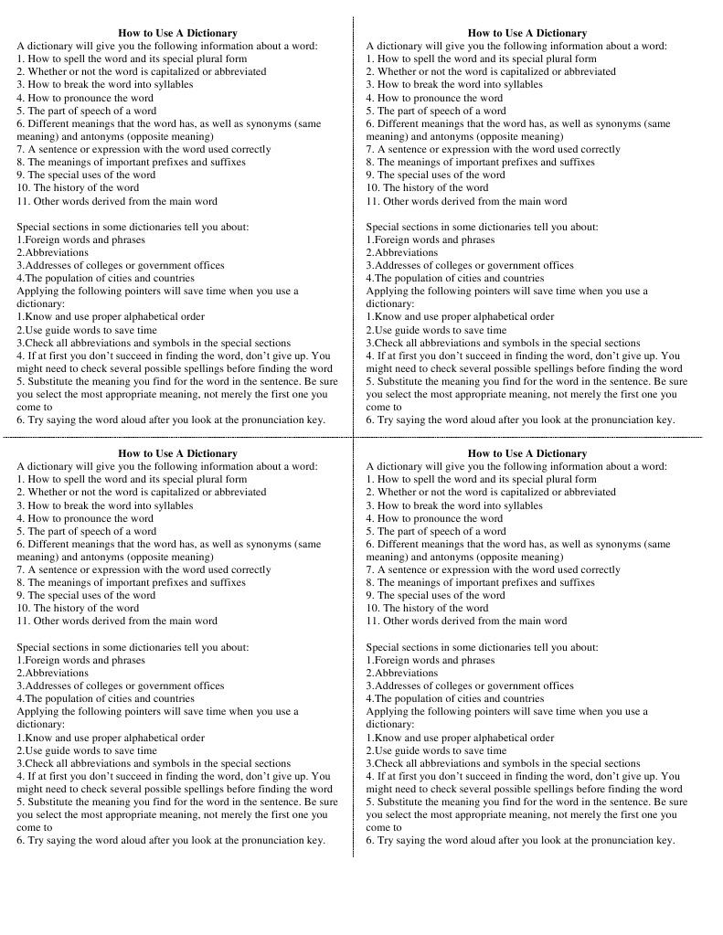 Effective Dictionary Usage Guide | PDF | Dictionary | Word