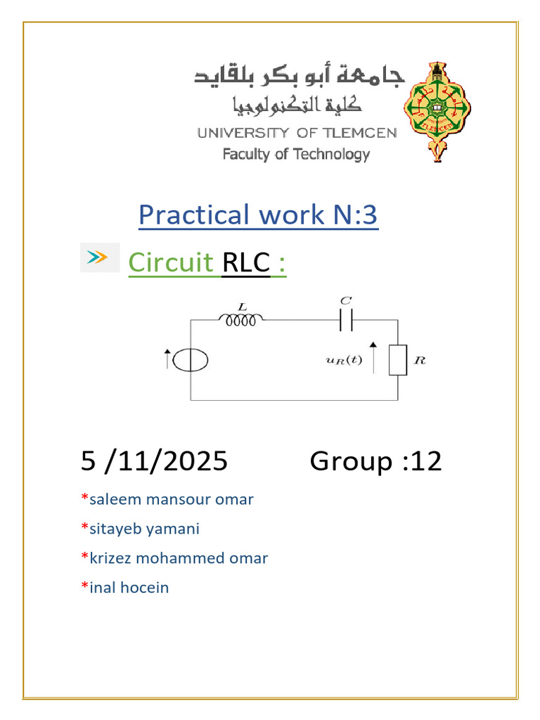 RLC TP3 | PDF