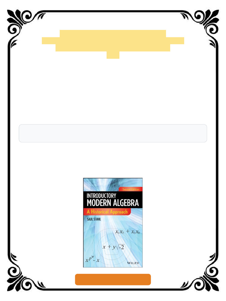 Introductory Modern Algebra A Historical Approach 2nd Edition Saul ...
