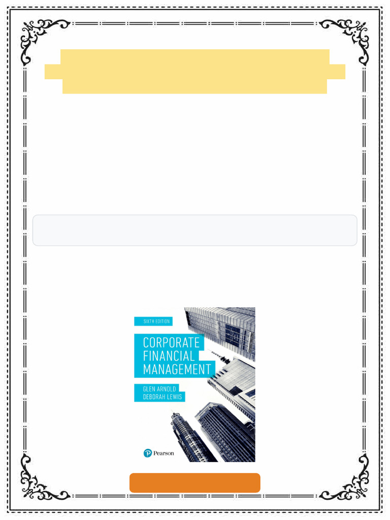 Corporate Financial Management 6th New edition Edition Glen Arnold ...