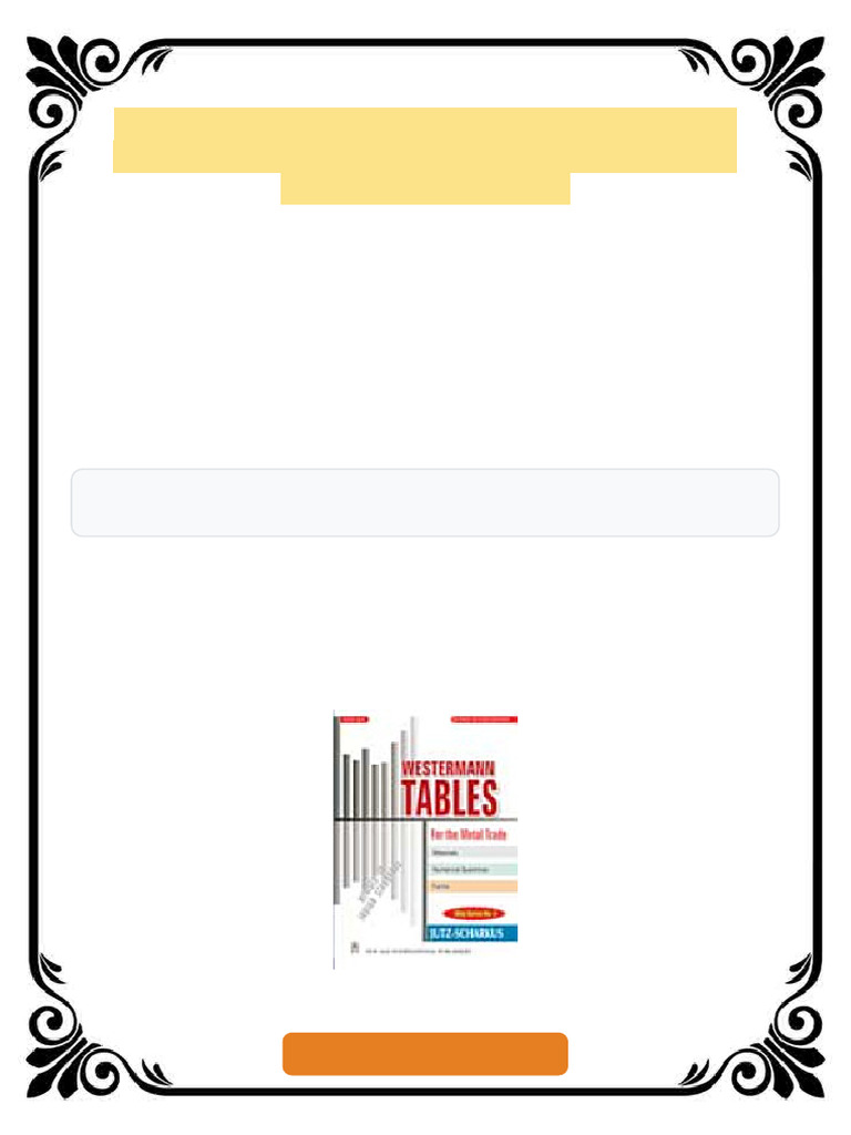 Westermann Tables For The Metal Trade 2nd Edition Hermann Jütz ebook ...