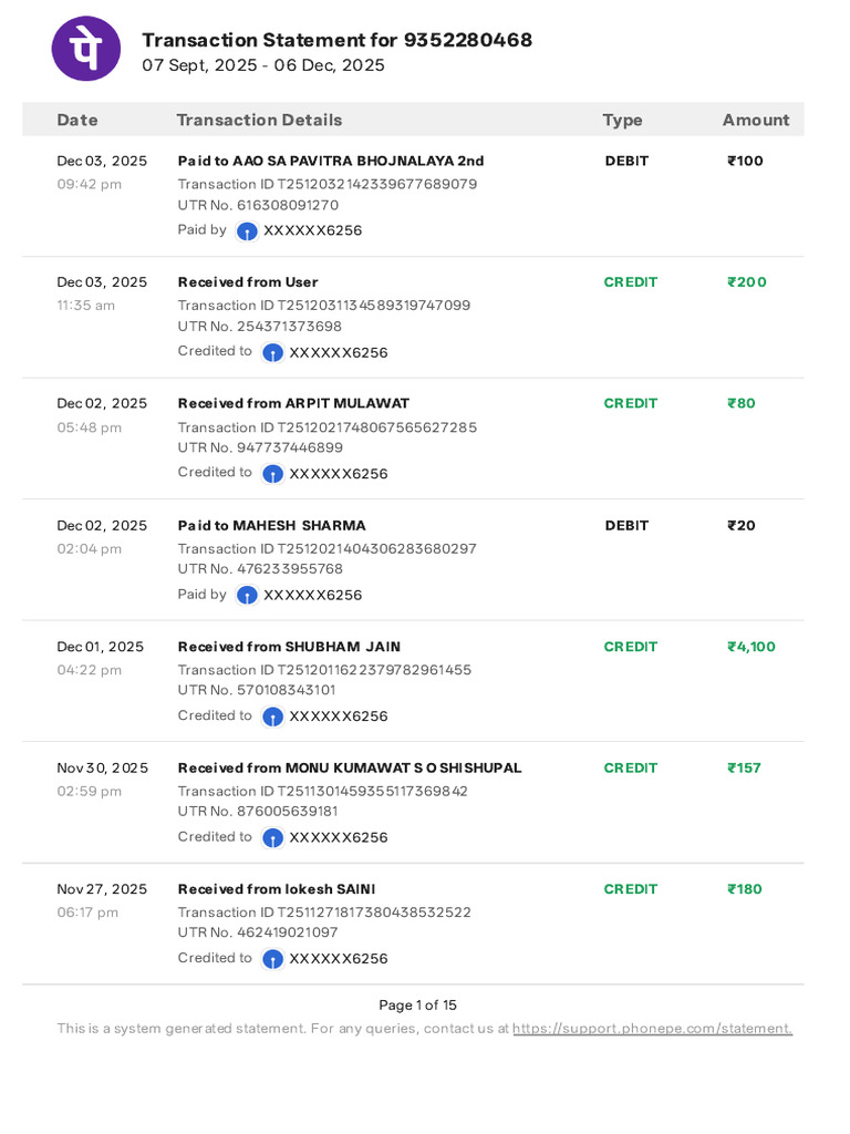 Transaction Statement Summary 2025 | PDF | Debit Card | Business