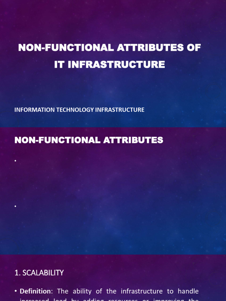 Non-Functional Attributes of IT Infrastructure | PDF | Scalability ...