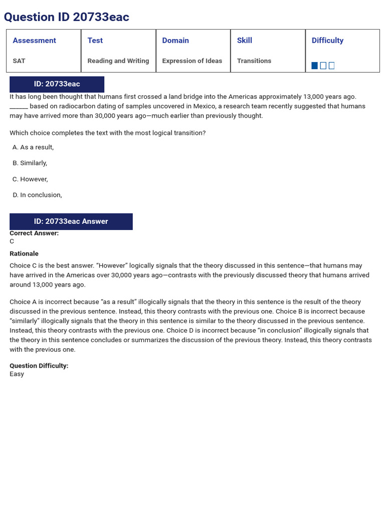SAT Suite Question Bank - Results | PDF | Sat | Information