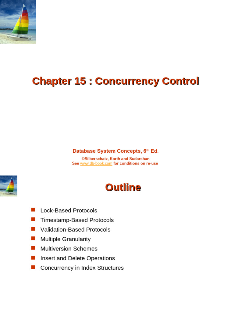 Chapter 15 (Concurrency Control) | PDF | Synchronization | Concurrency ...