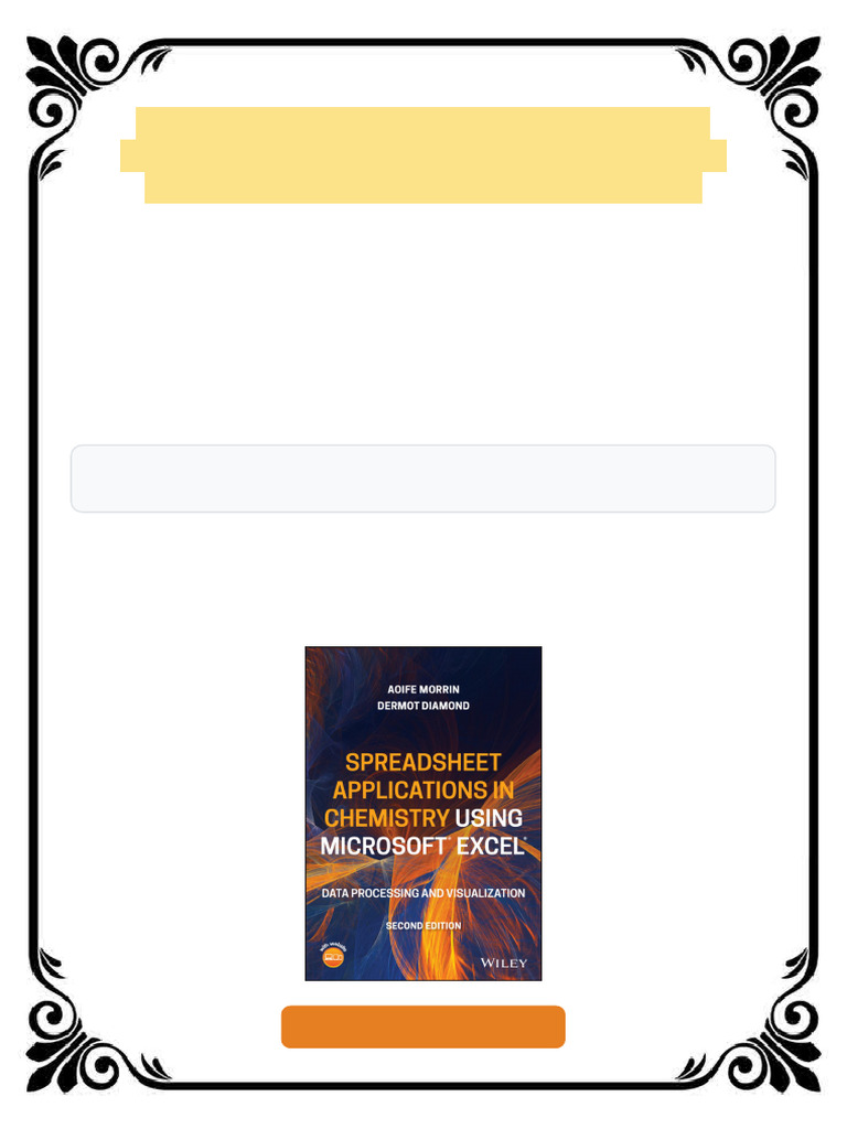 Spreadsheet Applications in Chemistry Using Microsoft Excel Second ...