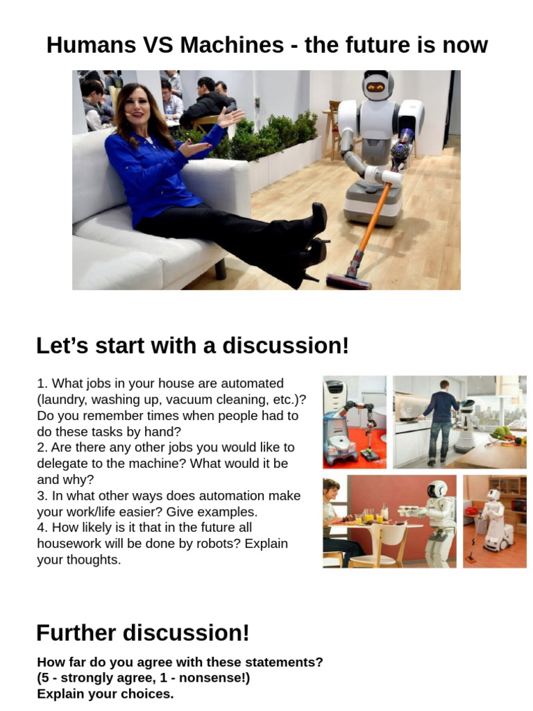Humans VS Machines - The Future Is NOW - READ - B2 - B2+ | PDF | Robot ...