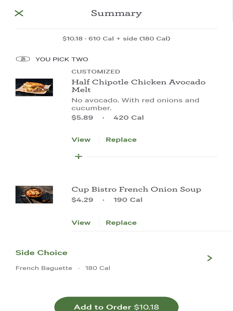 Half Chipotle Chicken Avocado Melt | PDF