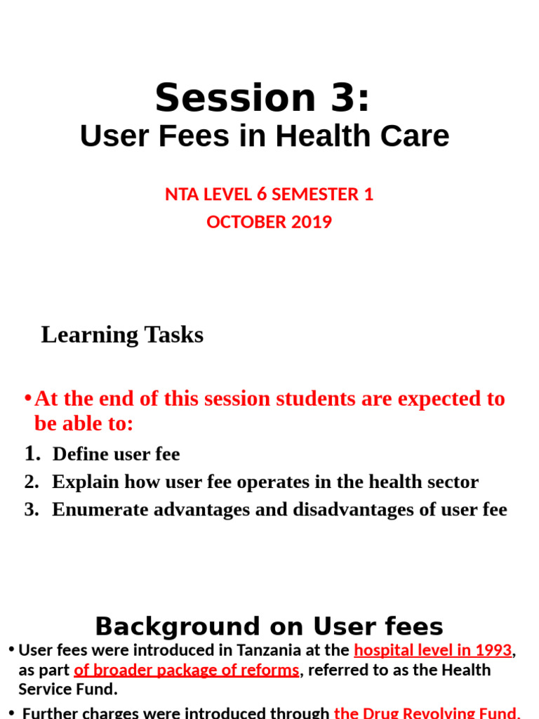Understanding User Fees in Healthcare | PDF | Fee | Economies