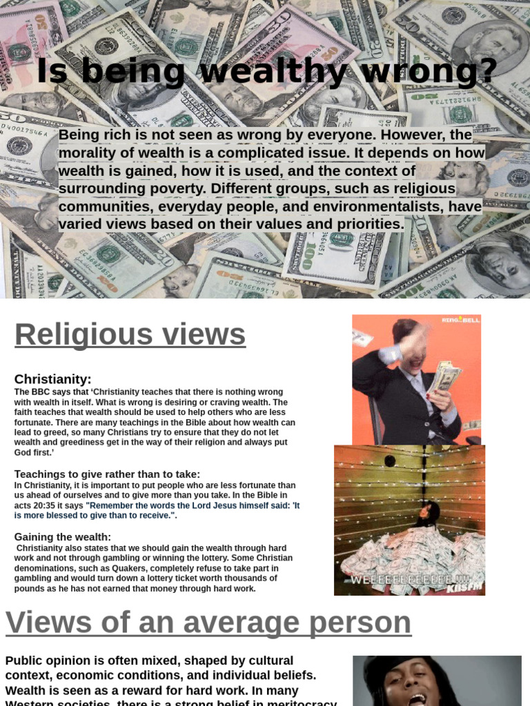 Is Being Wealthy Wrong | PDF | Environmental Social Science | Natural ...