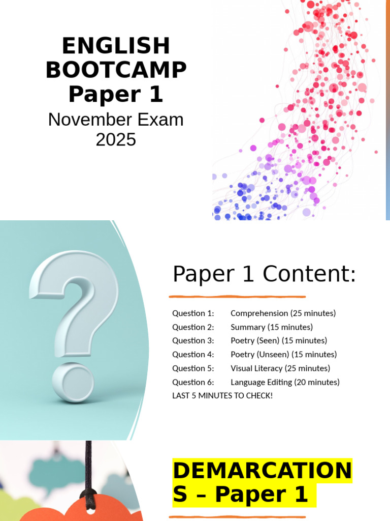 Paper 1 Bootcamp Grade 10 | PDF | Poetry | Reading Comprehension