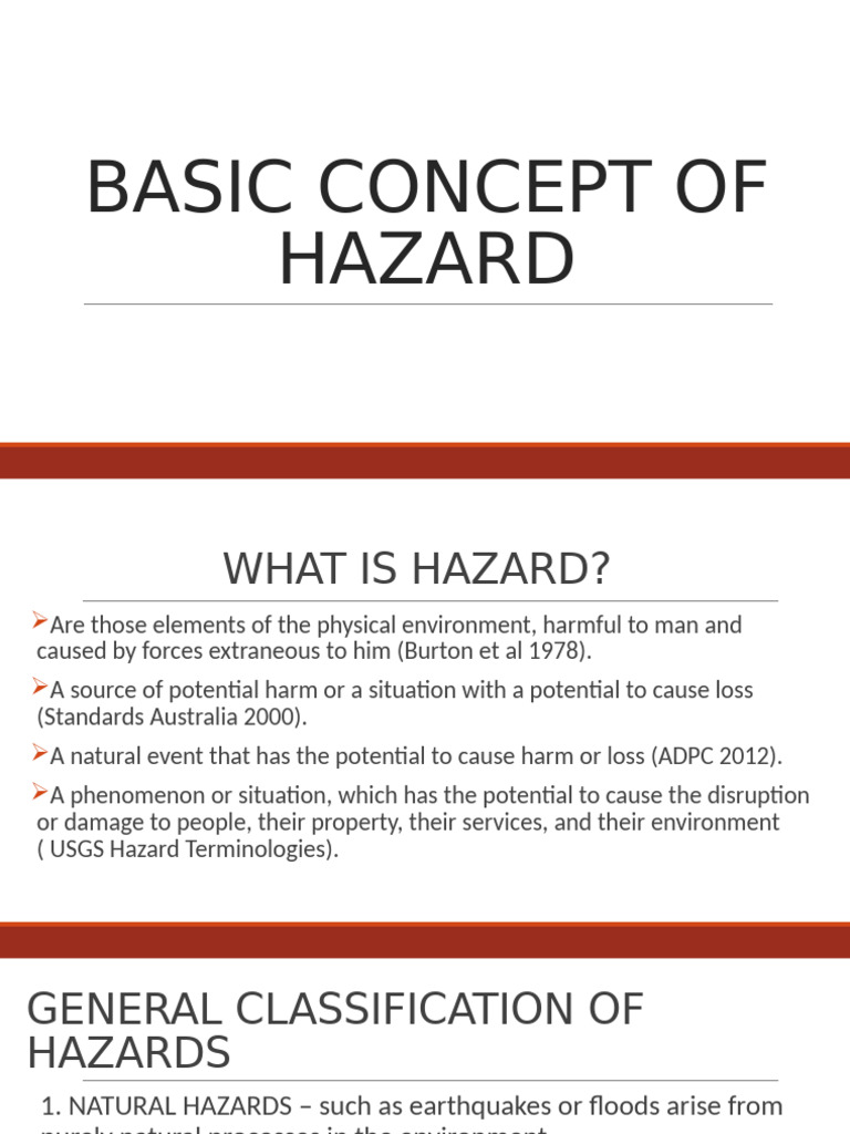 4 Basic Concept of Hazard | PDF | Hazards | Natural Hazards