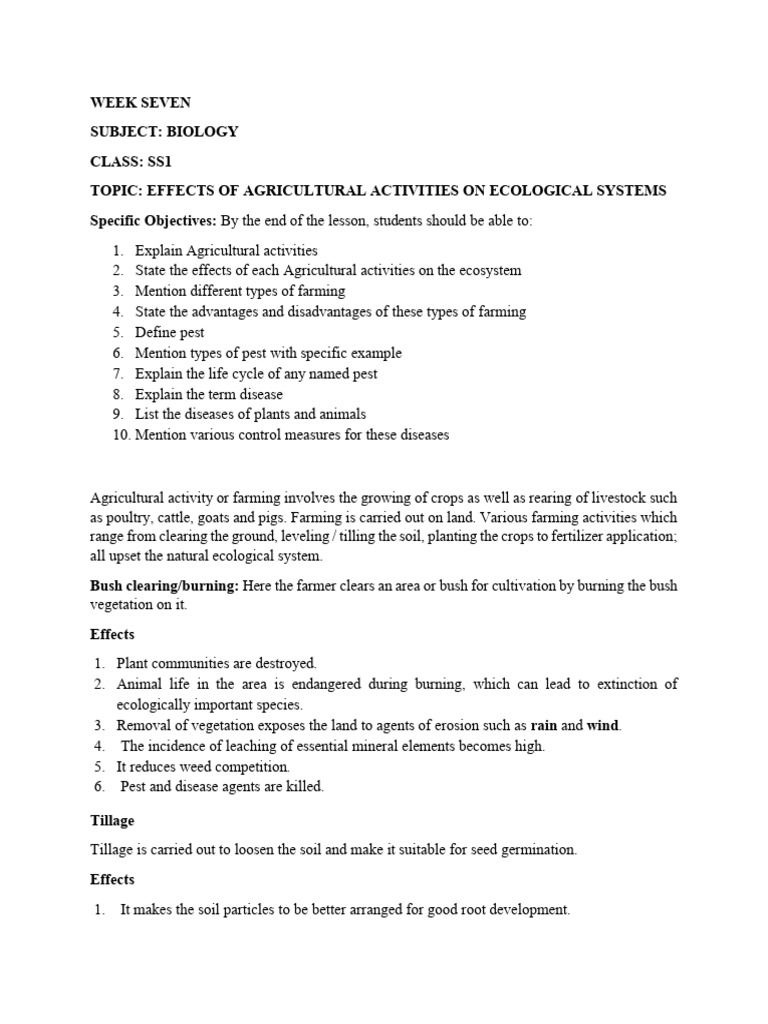 Biology Week 5 | PDF | Agriculture | Crop Rotation