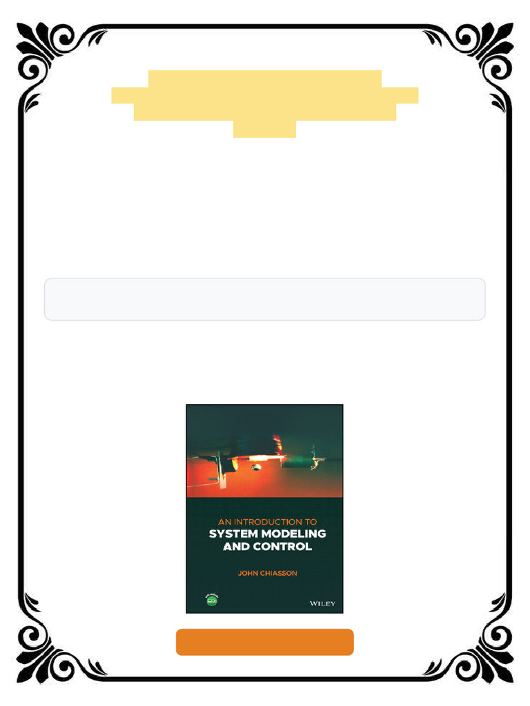 An Introduction to System Modeling and Control 1st Edition John ...
