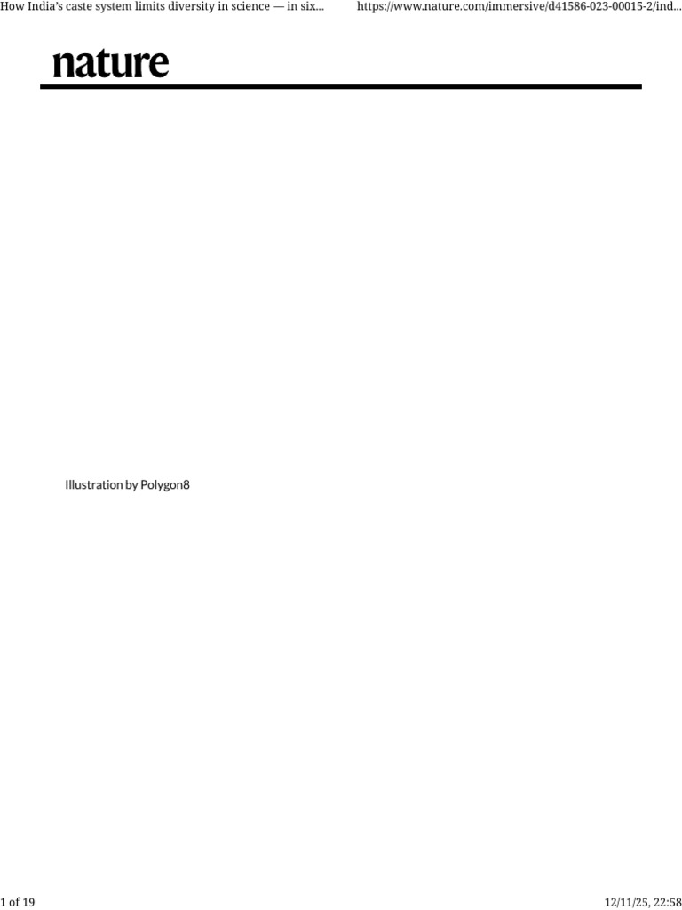 How India’s Caste System Limits Diversity in Science — in Six Charts ...