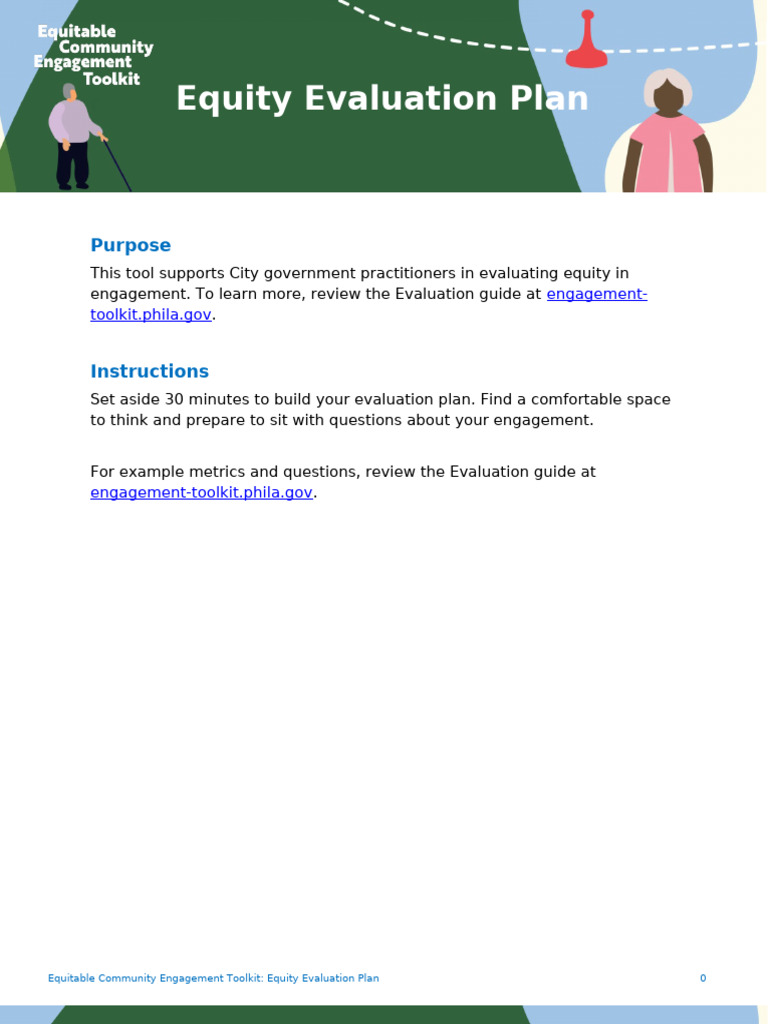 Equity Evaluation Plan for Engagement | PDF