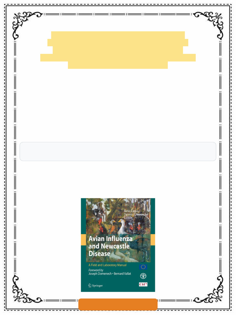 Avian Influenza and Newcastle Disease A Field and Laboratory Manual 1st ...