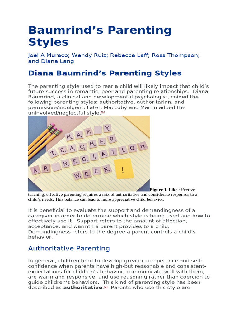 Understanding Baumrind's Parenting Styles | PDF | Parenting | Adolescence