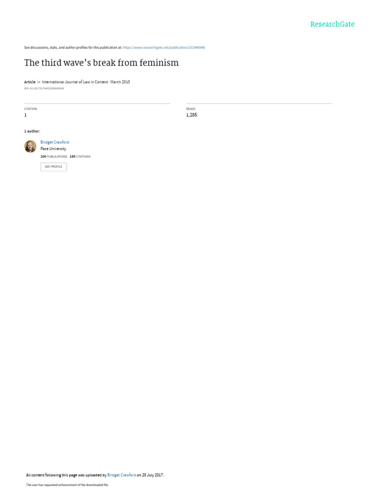 Third Waves Break From Feminism | PDF | Feminism | Gender Studies