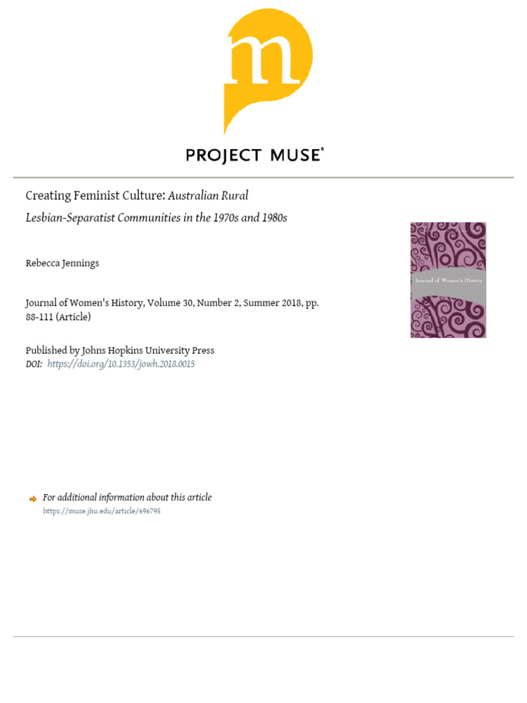 Project Muse 696795 | PDF | Feminism | Gender Studies