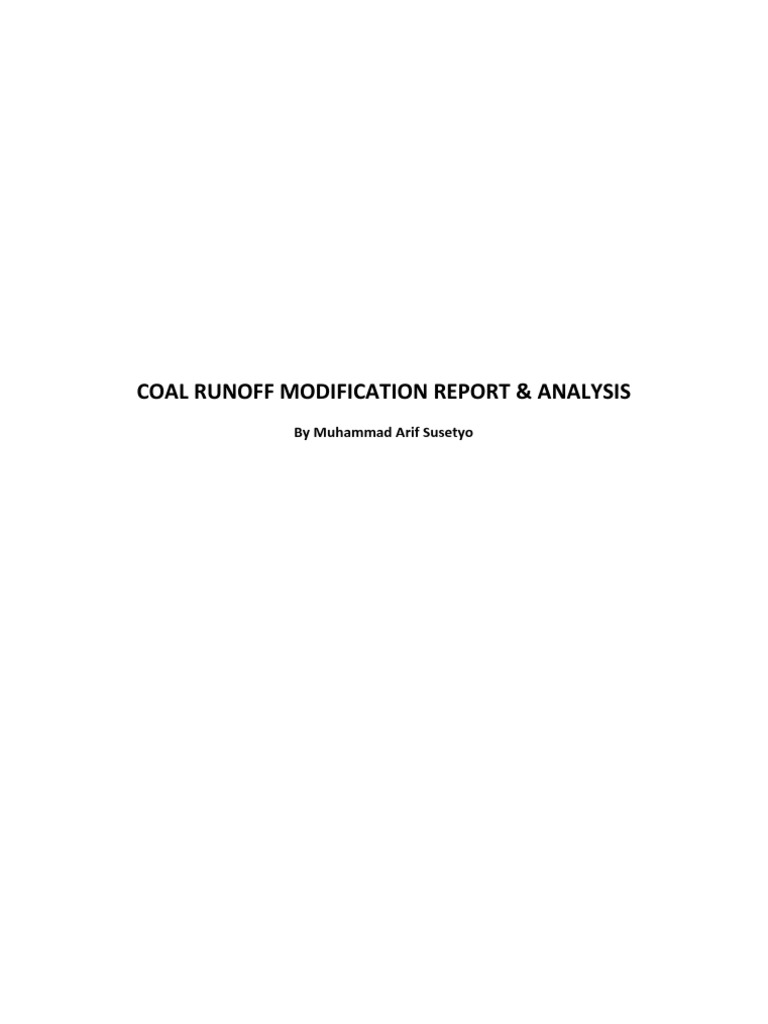 Coal Runoff Modification Analysis Report | PDF | Reynolds Number ...